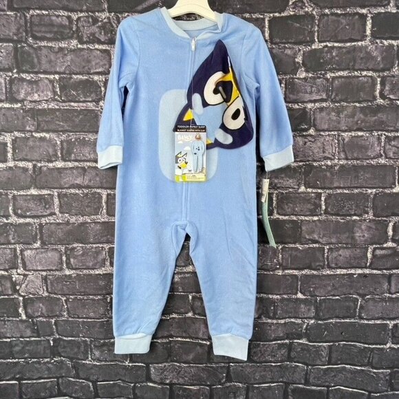 Disney | Pajamas | Bluey 3t Boys Costume Pajama Hat Disney Union Suit ...
